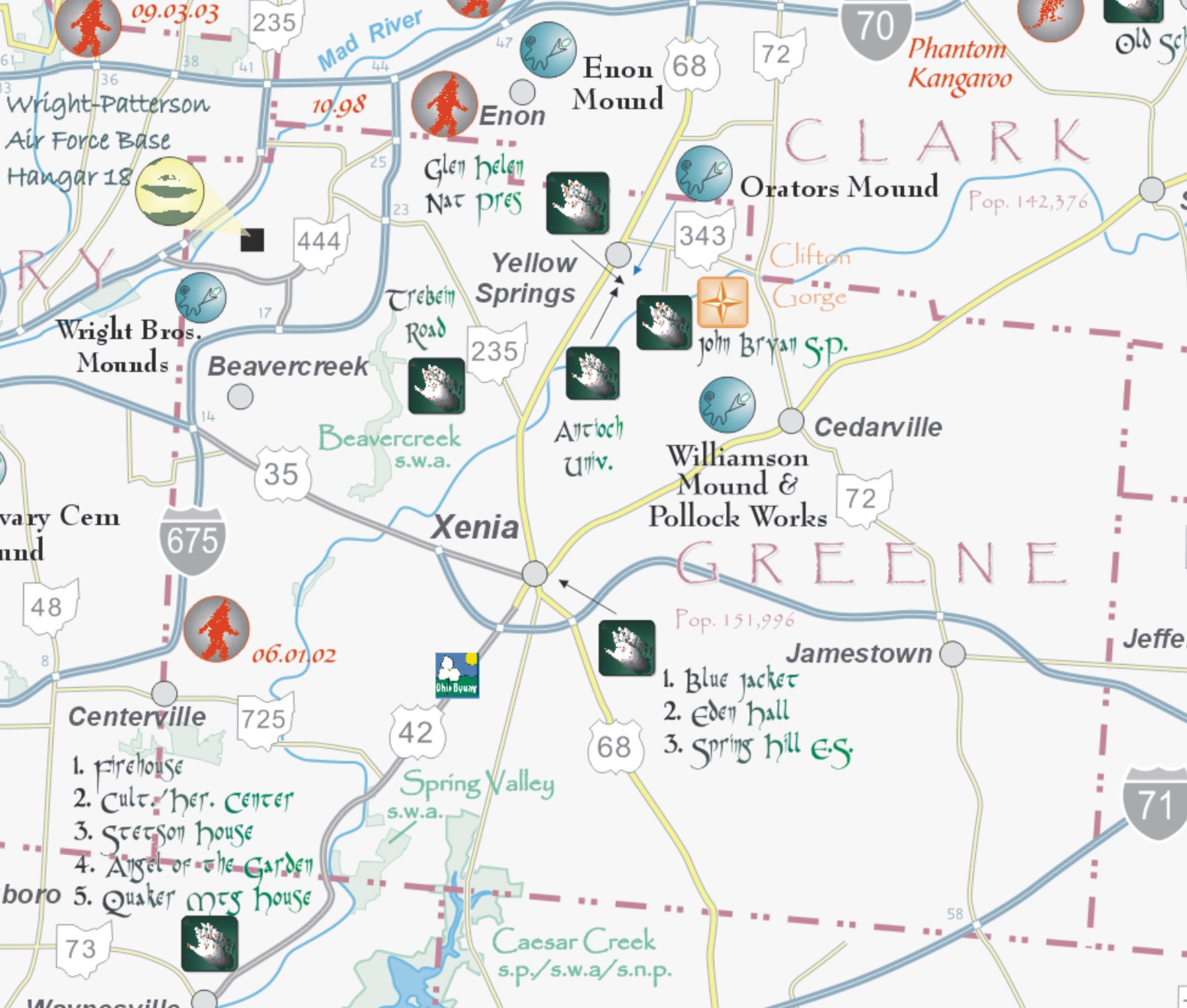Hidden Ohio Map Guide Greene County Map Preview Hidden Ohio Map Guide Greene County Map Preview